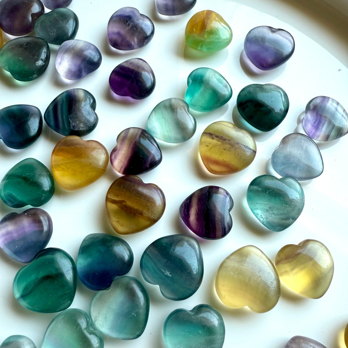 Rainbow Fluorite Crystals | Hearts, Spheres, Towers & Rare Carvings ...