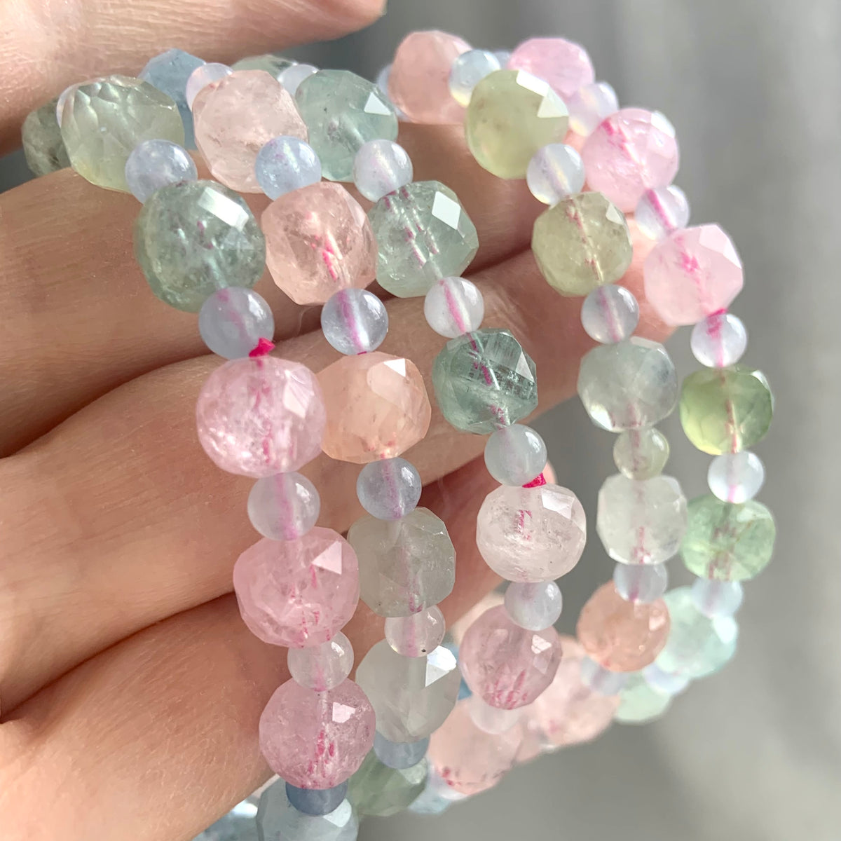 Faceted Morganite & Beryl Bracelet for Love & Emotional Healing – Wild ...