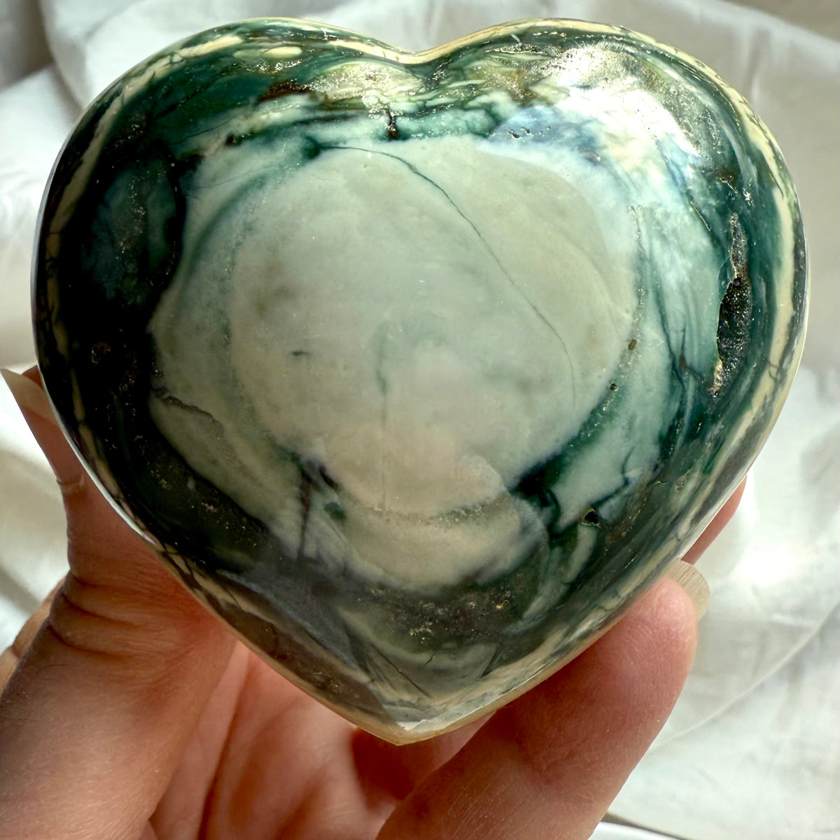 Ocean Jasper Heart Crystal for Joy, Grounding + Chakra Healing – Wild ...