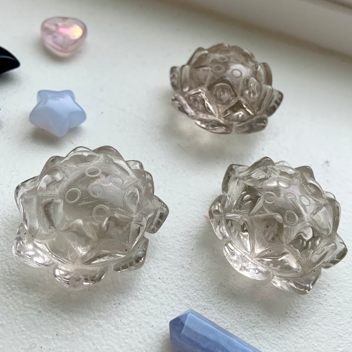 Smokey Quartz Lotus Flowers – Wild Mountain Crystals