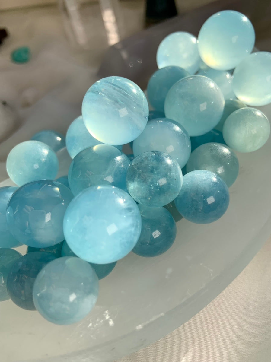 Mini Aquamarine Spheres | Aquamarine Sphere | High Quality Aquamarine ...