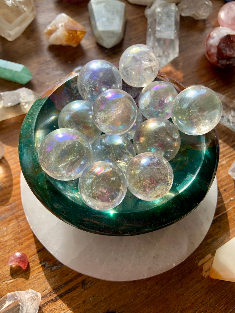 Aura Quartz Sphere, Mini Crystal Sphere, Aura Crystal, Aura Crystal ...